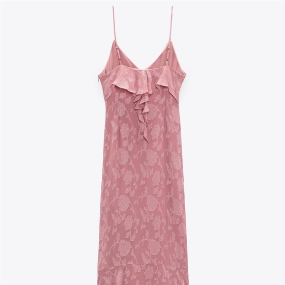 Zara | Dresses | Zara Ruffled Jacquard Dress | Poshmark